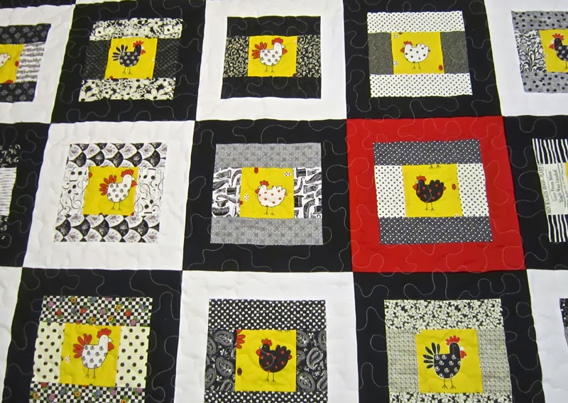 Climbing the Digital Mountain : Crazy Chicken Checkerboard Quilt