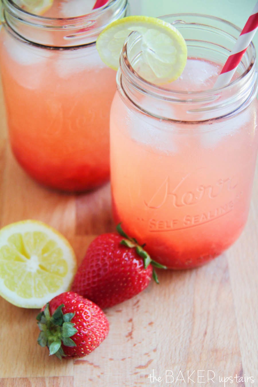 fresh strawberry lemonade - The Baker Upstairs