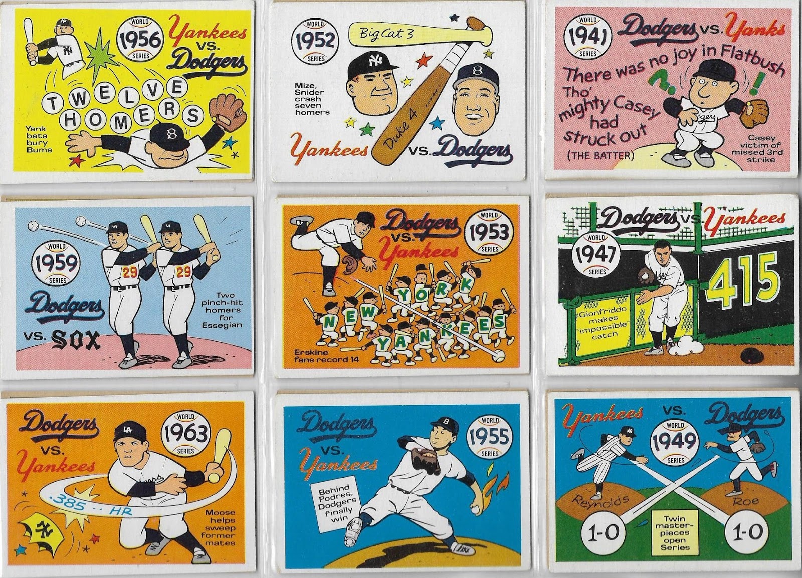 Comics on baseball cards