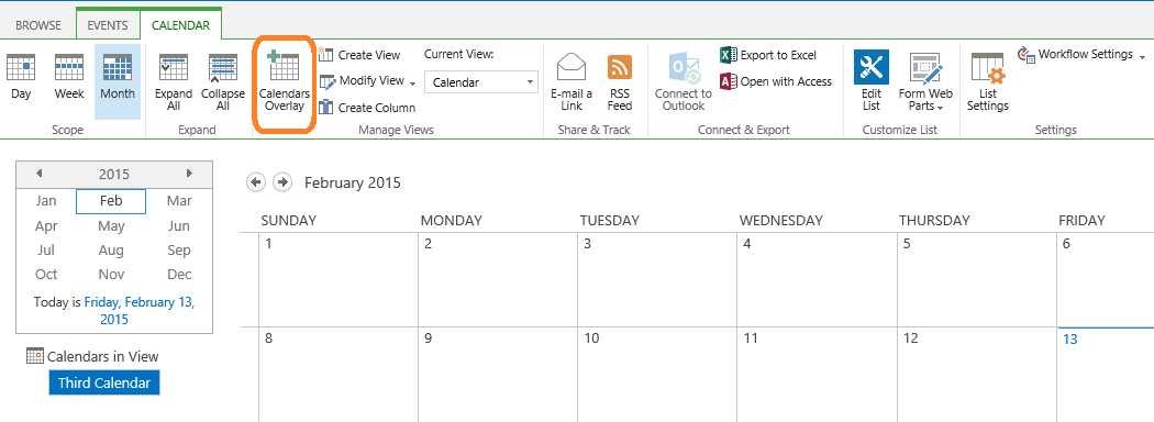 Merge Calendar Events with another Calendar in SharePoint 2013 ...