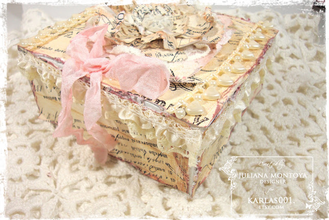 ShabbyChicJCouture : Shabby Chic Tattered Keepsake Boxes