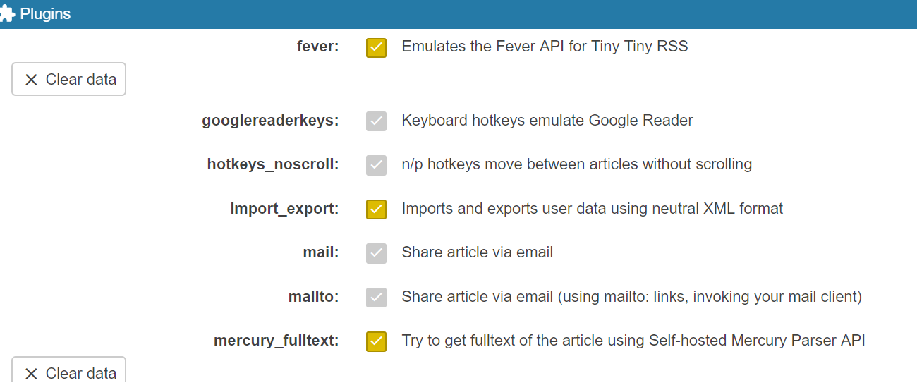 通过Docker安装Tiny RSS，mercury全文插件及mercury-parser-api；申请泛域名证书，安装nginx并配置ssl