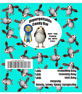 DIY Porg Candy Bar Wrapper - Star Wars Porgs Party - The Star Wars Mom ...