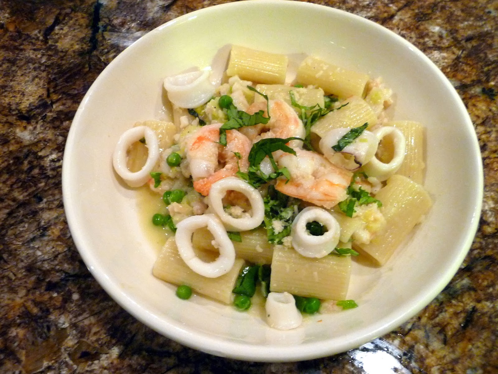 Chef Bolek: Rigatoni with Shrimp, Calamari and Basil
