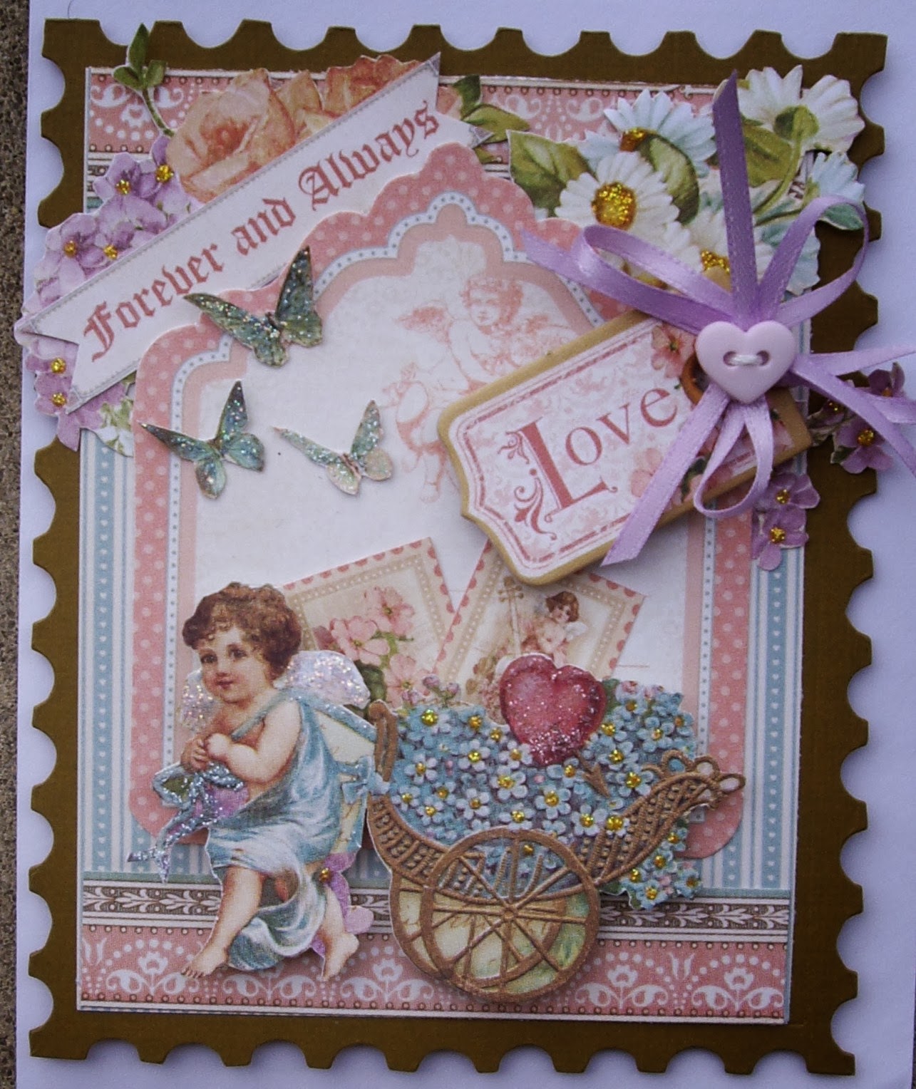 Creating with Paper and Bows: Postage Stamp Cards