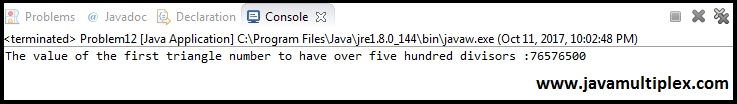 Project Euler | Problem 12 | Highly divisible triangular number