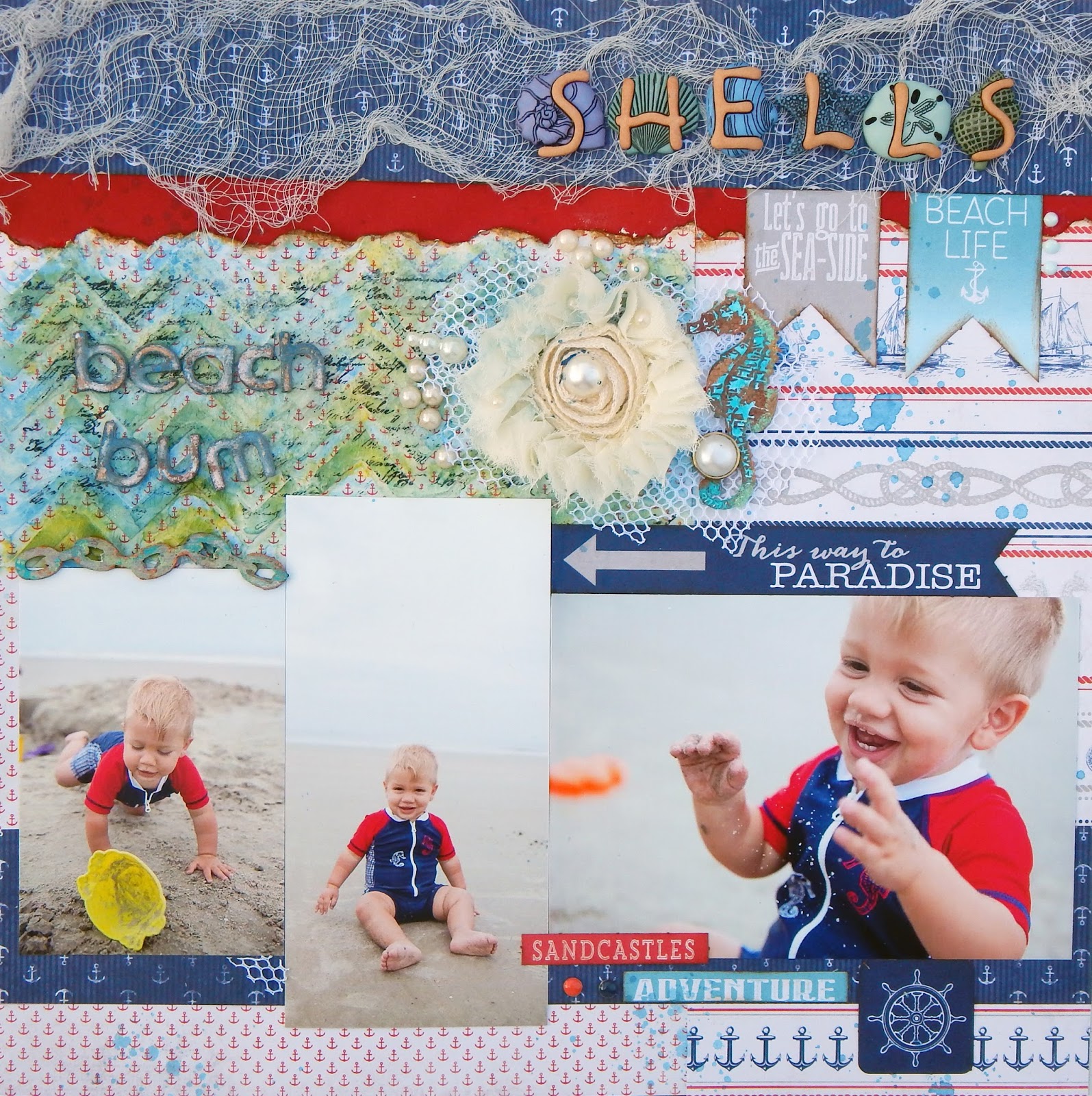 Gathered Shells Lately? Authentique's Seaside Layout