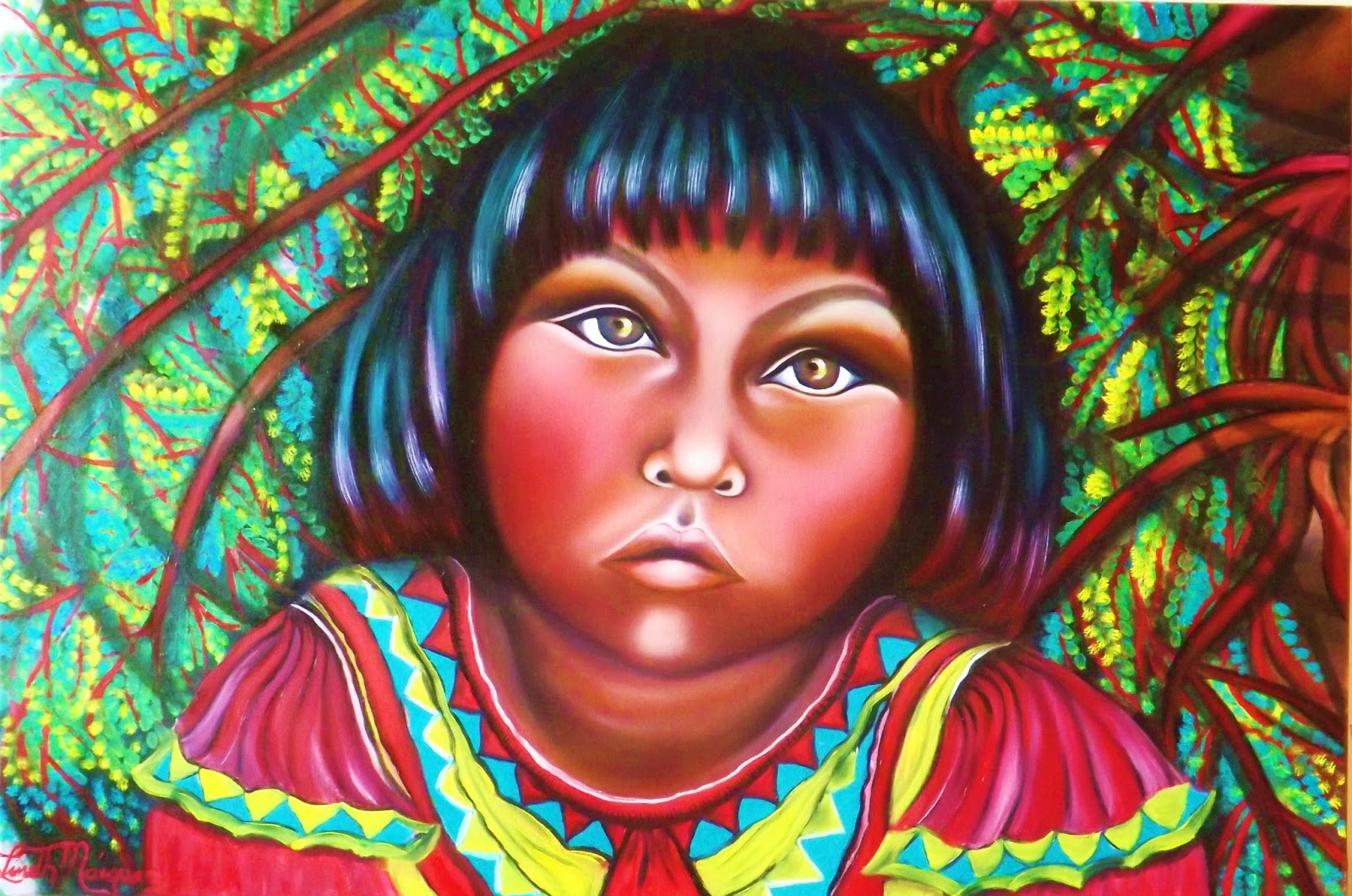 Dibujo de una niña indigena - Imagui