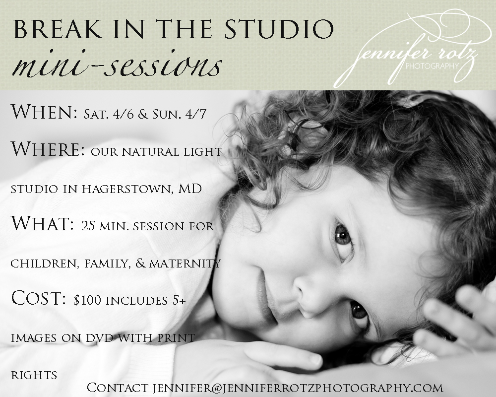 Jennifer Rotz Photography: Studio mini-sessions | Hagerstown, MD ...