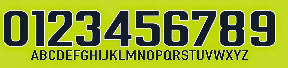 Font Number Football: Font Borussia Dortmund 1997