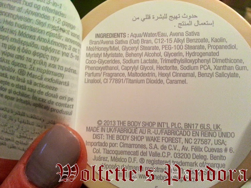 Wolfette's Pandora: THE BODY SHOP Honey & Oat 3 In 1 Scrub Mask - REVIEW