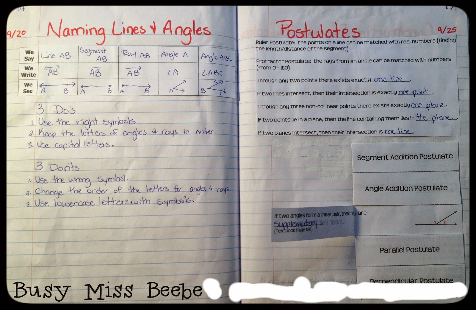 Busy Miss Beebe: Geometry Interactive Notebook - The Second Unit