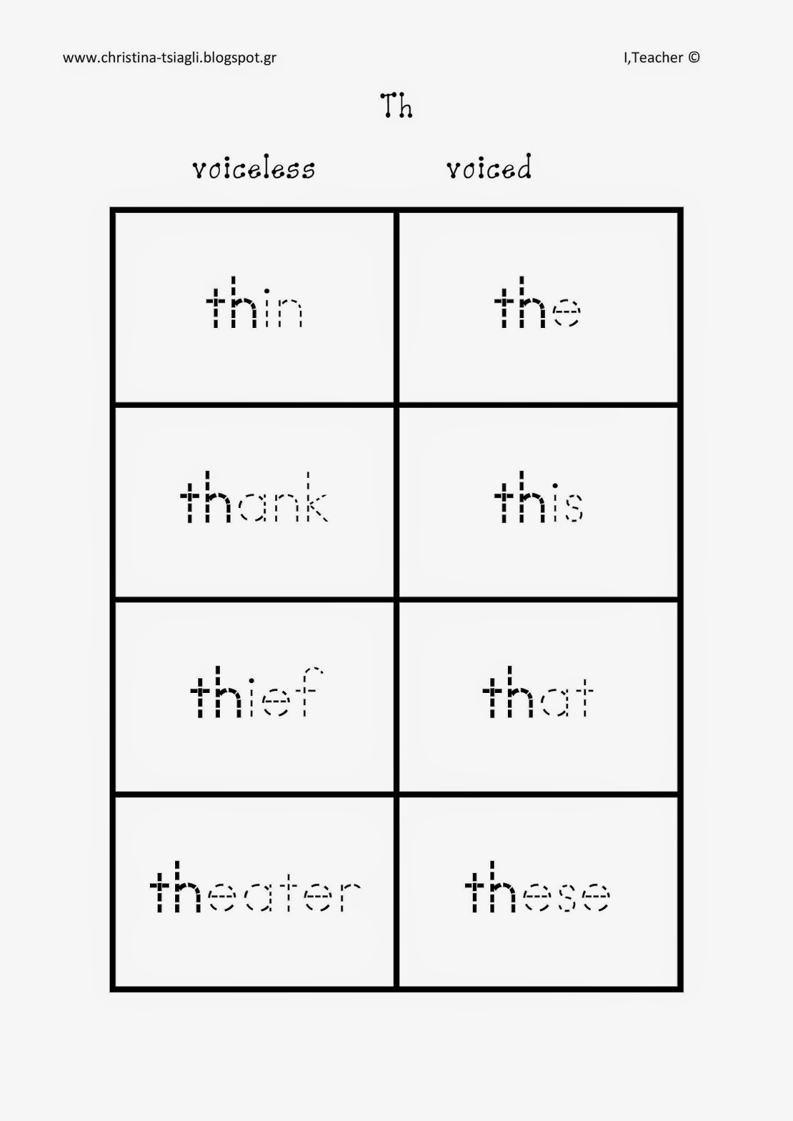 I Teacher Teaching Digraphs Th Voiced And Voiceless Printable Activity i-teacher-teaching-digraphs-th-voiced-and-voiceless-printable-activity