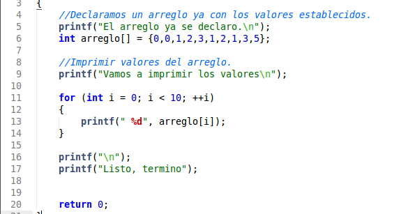 Declaración de vectores y manejo de Índices