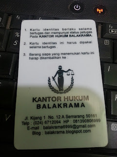 Kantor Hukum BALAKRAMA: CONTOH KTA KANTOR HUKUM BALAKRAMA