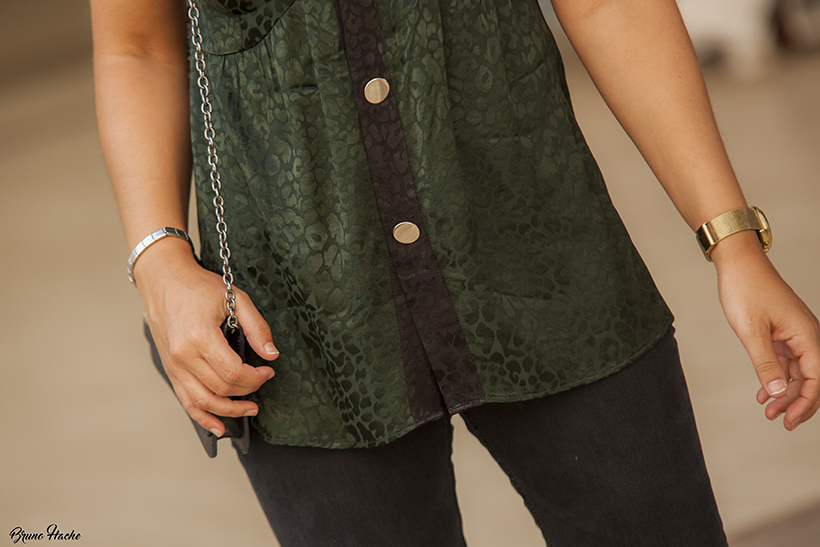 TOP VERDE BOTELLA - la huella de mis tacones