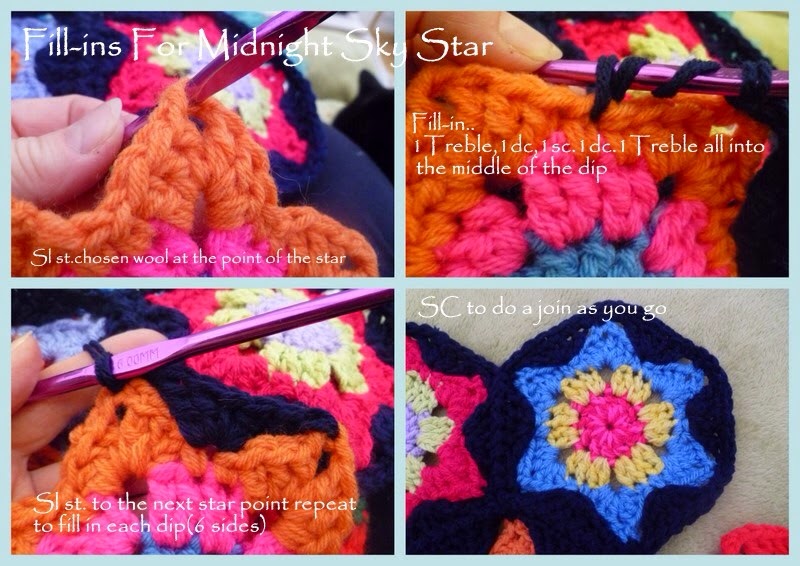 Susan Pinner: Star Pattern, fill-in and joining tutorial