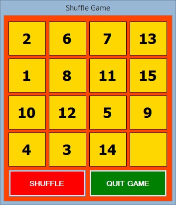 Number Shuffle Game - code4dev