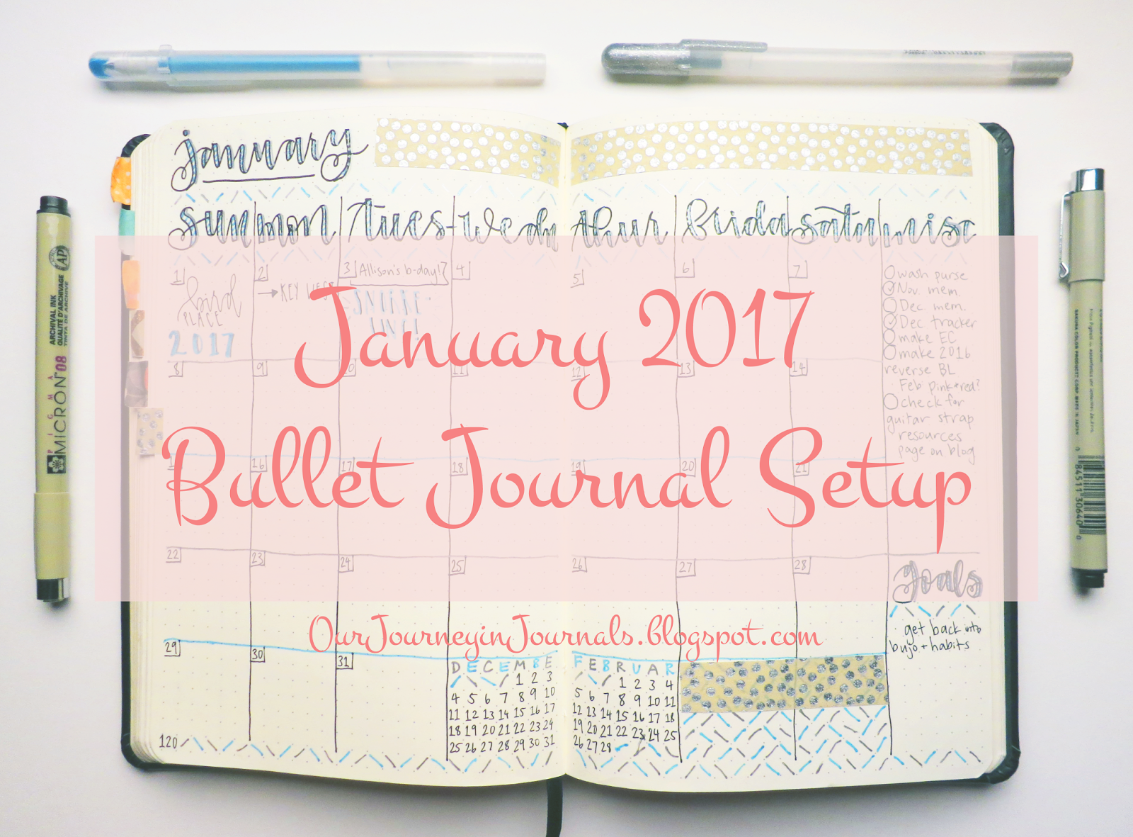 Our Journey in Journals: January 2017 Bullet Journal Setup