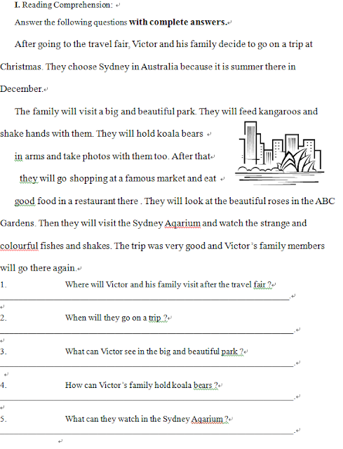 MaMa Resources: p6 Reading Comprehension: