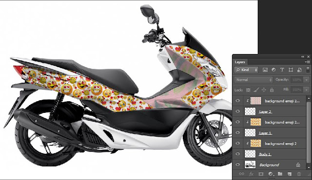 Tips Desain Branding Sticker Motor PCX - Desain Photoshop ...