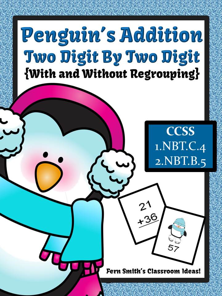 Penguin Two By Two Addition Mega Math Packet - Fern Smith's Classroom ...