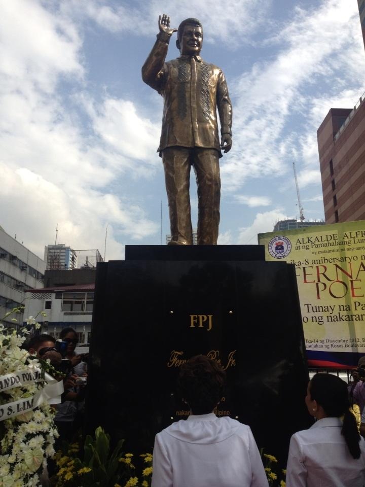 SUSAN ROCES: FPJ MONUMENT UNVEILED IN PLAZA FERGUSON, MANILA (DECEMBER ...