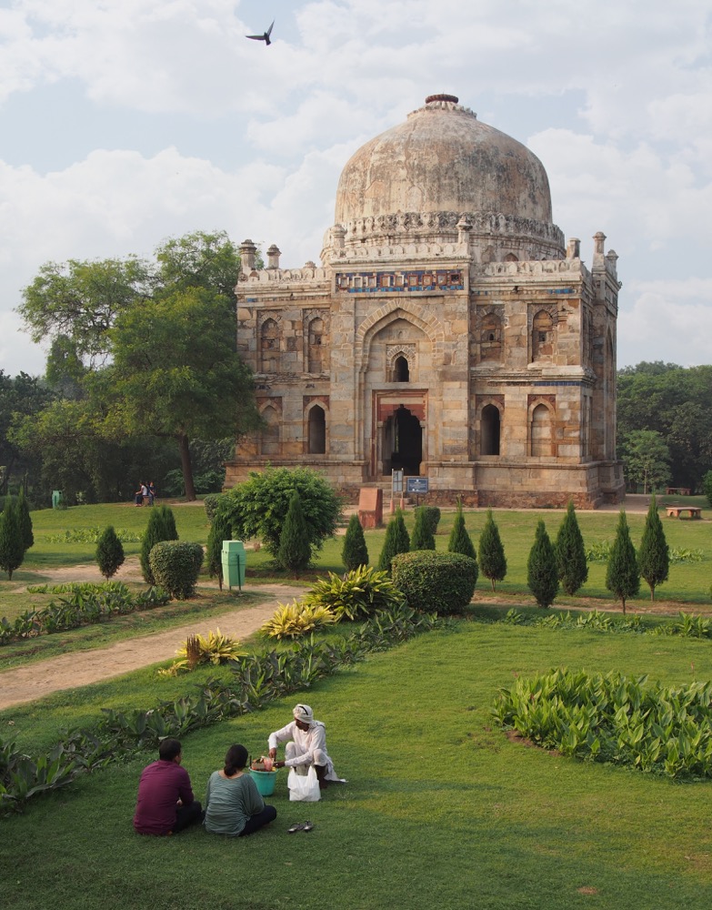 India: Lodhi Garden in Delhi- tombs and blooms.