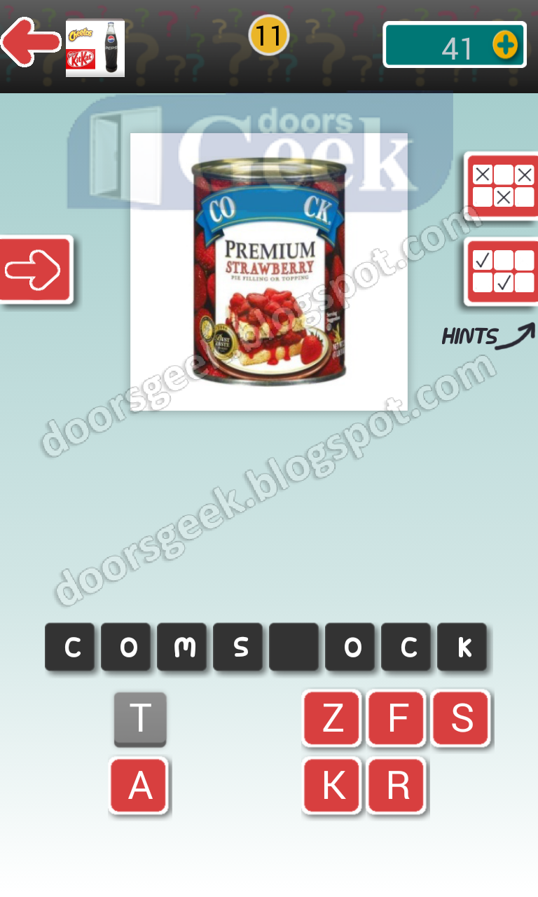 Guess The Food [Level 40-11] answer ~ Doors Geek