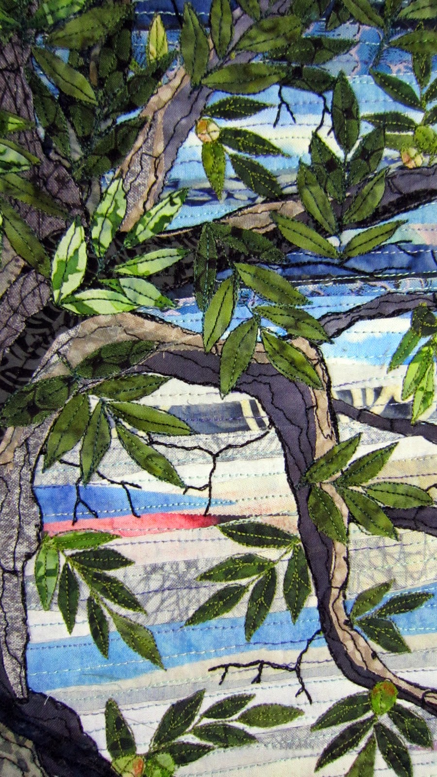 Barbara Strobel Lardon Art quilts: THE HICKORY TREE