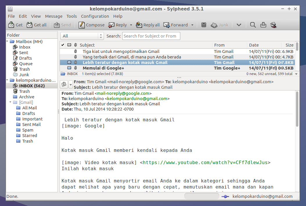 How To Setup Sylpheed for Gmail IMAP Account