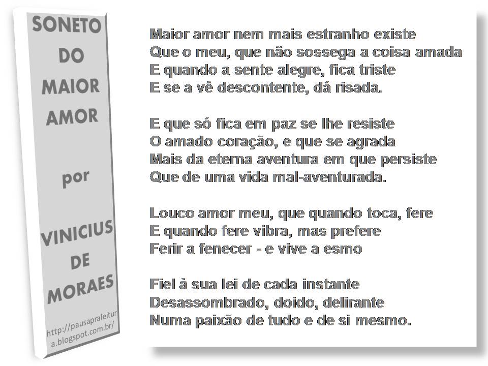 Soneto Do Maior Amor - LIBRAIN