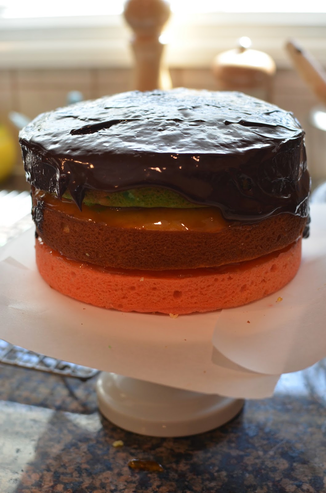 Playing with Flour: Tri-color cookie (Easter) cake