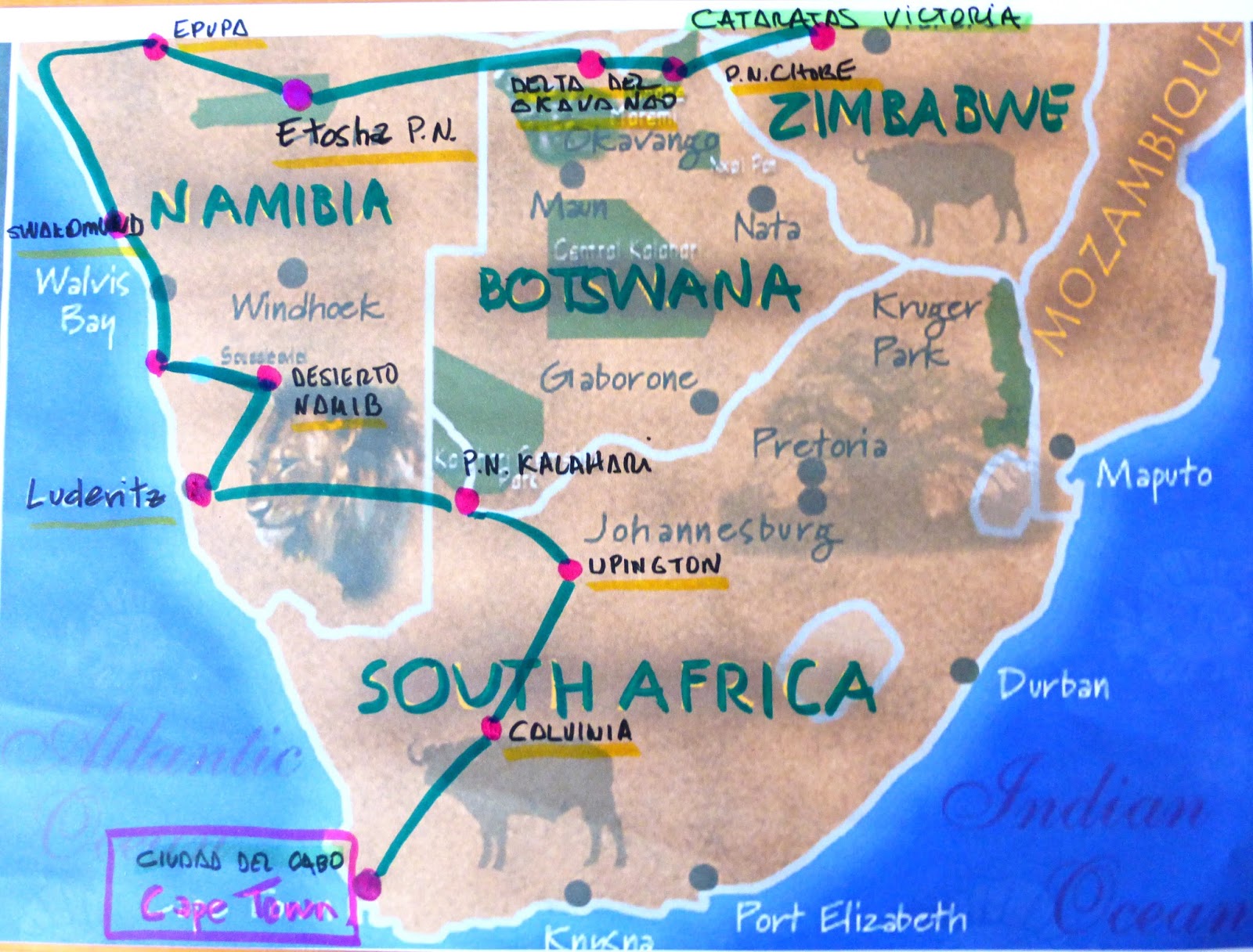 La gran ruta del Okavango 2015: (1) El penúltimo tren a la zona verde