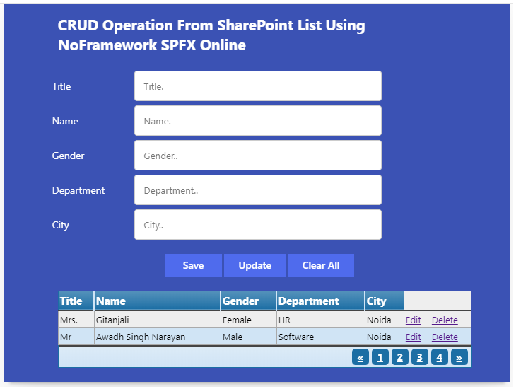 SharePoint Journey: Crud Operation On SharePoint List Using SPFX No ... SharePoint Journey: Crud Operation On SharePoint List Using SPFX No ...