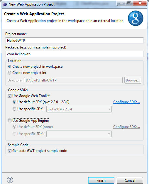 Desarrollo en GWT: Primera aplicación usando GWTP