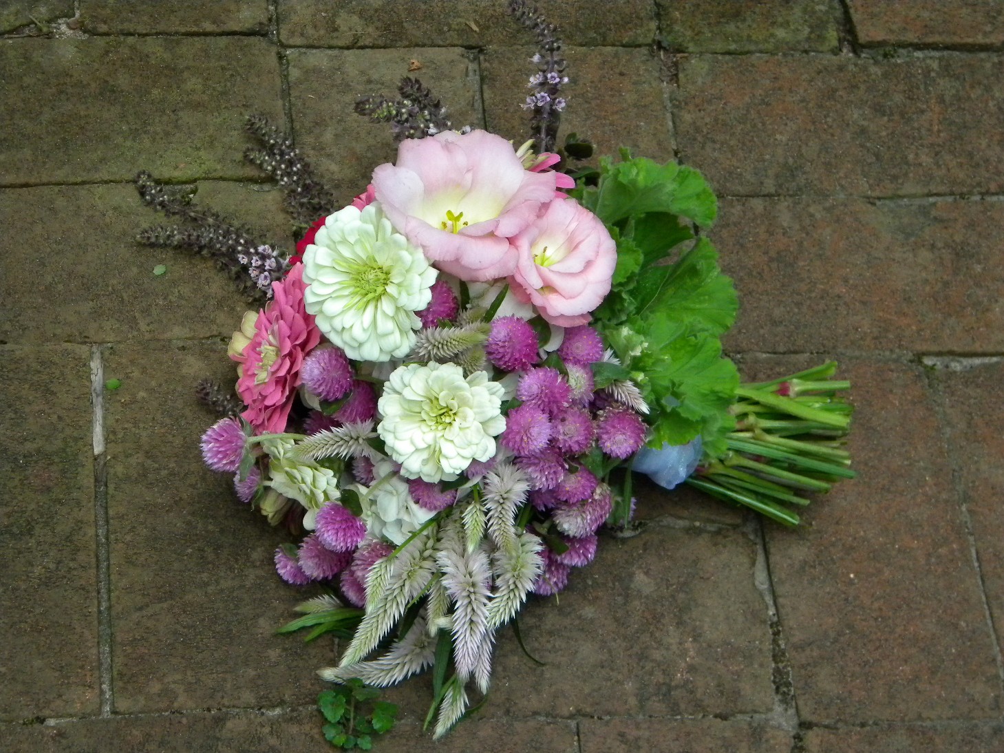 Wedding Flowers from Springwell: Late Summer Bouquet of Pink Gomphrena ...