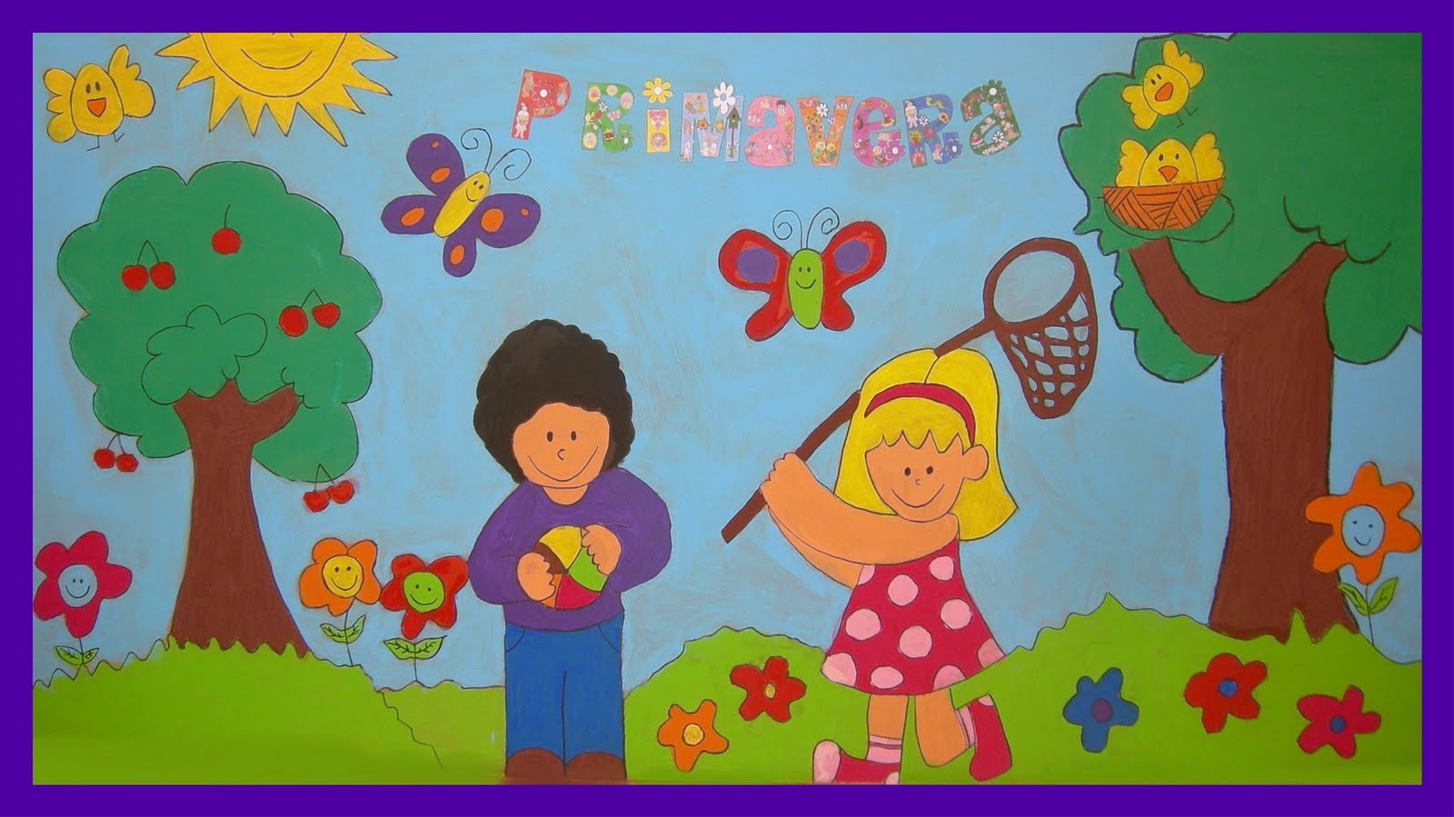 AulaTic: MURAL E FLORES DE PRIMAVERA