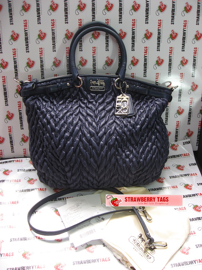 ~StrawBerry TaGs~: COACH Madison Quilted Chevron Nylon Large Lindsey ...