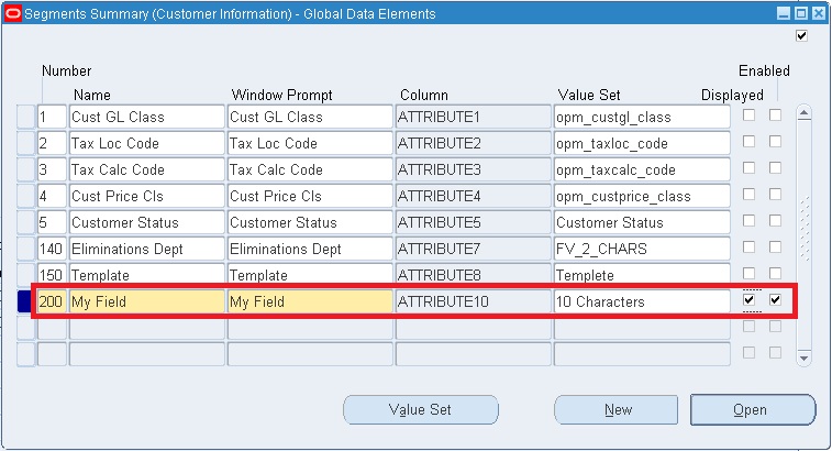 Oracle Stuff Enable Dff On Customer Form And Segments