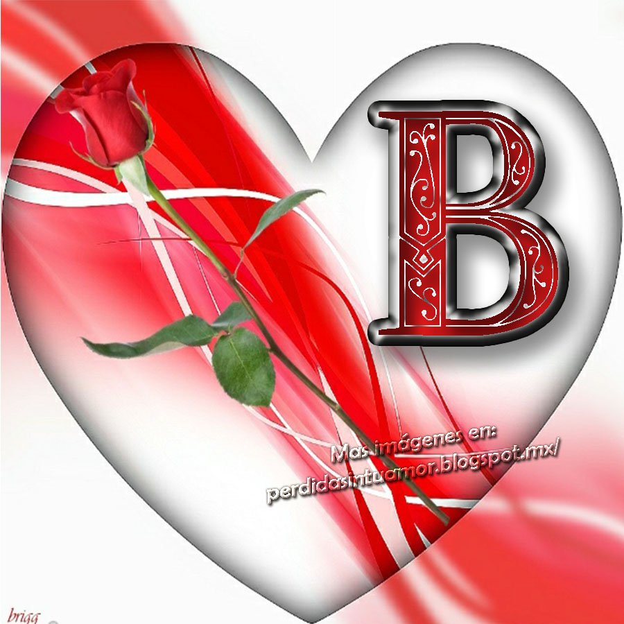 FRASES PARA TI: CORAZÓN EN BLANCO CON TU INICIAL ( B )