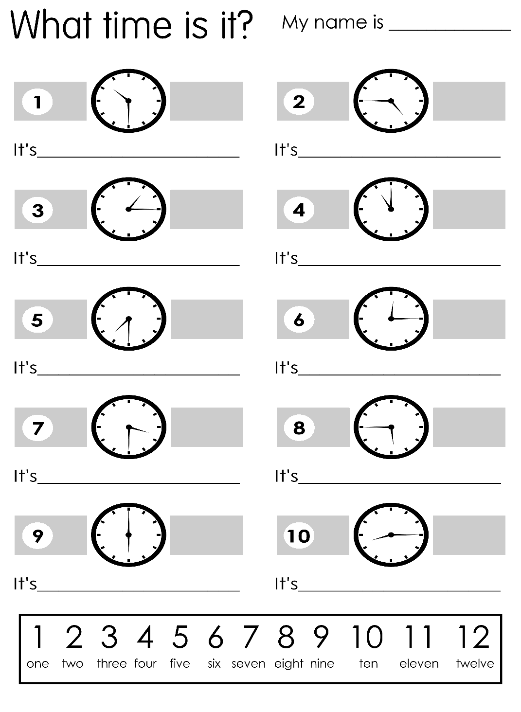 Games To Learn English Clock - games two player