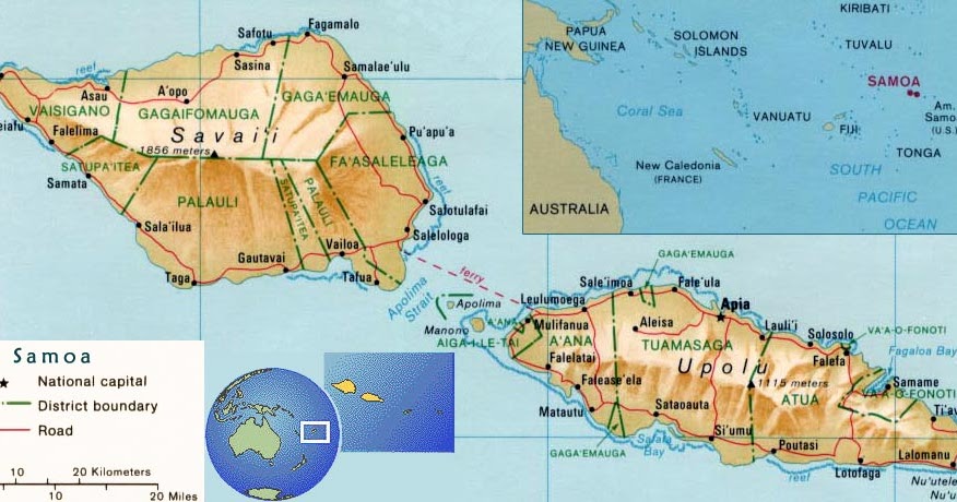 MAPS OF SAMOA ~ Klima Naturali™