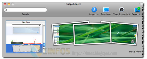 Vendredi MAC - SnapShooter - des captures d'écran avec cadres - ZinfosWeb