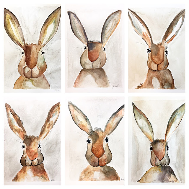 Art Room Britt: Catherine Rayner-Inspired Watercolor Rabbit Illustrations