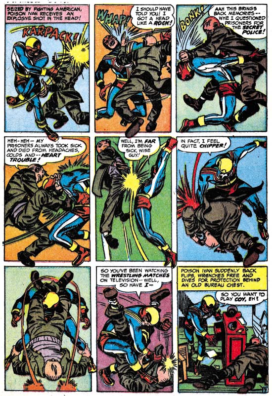 Tenth Letter of the Alphabet: Comics: Jack Kirby’s 9-Panel Fights
