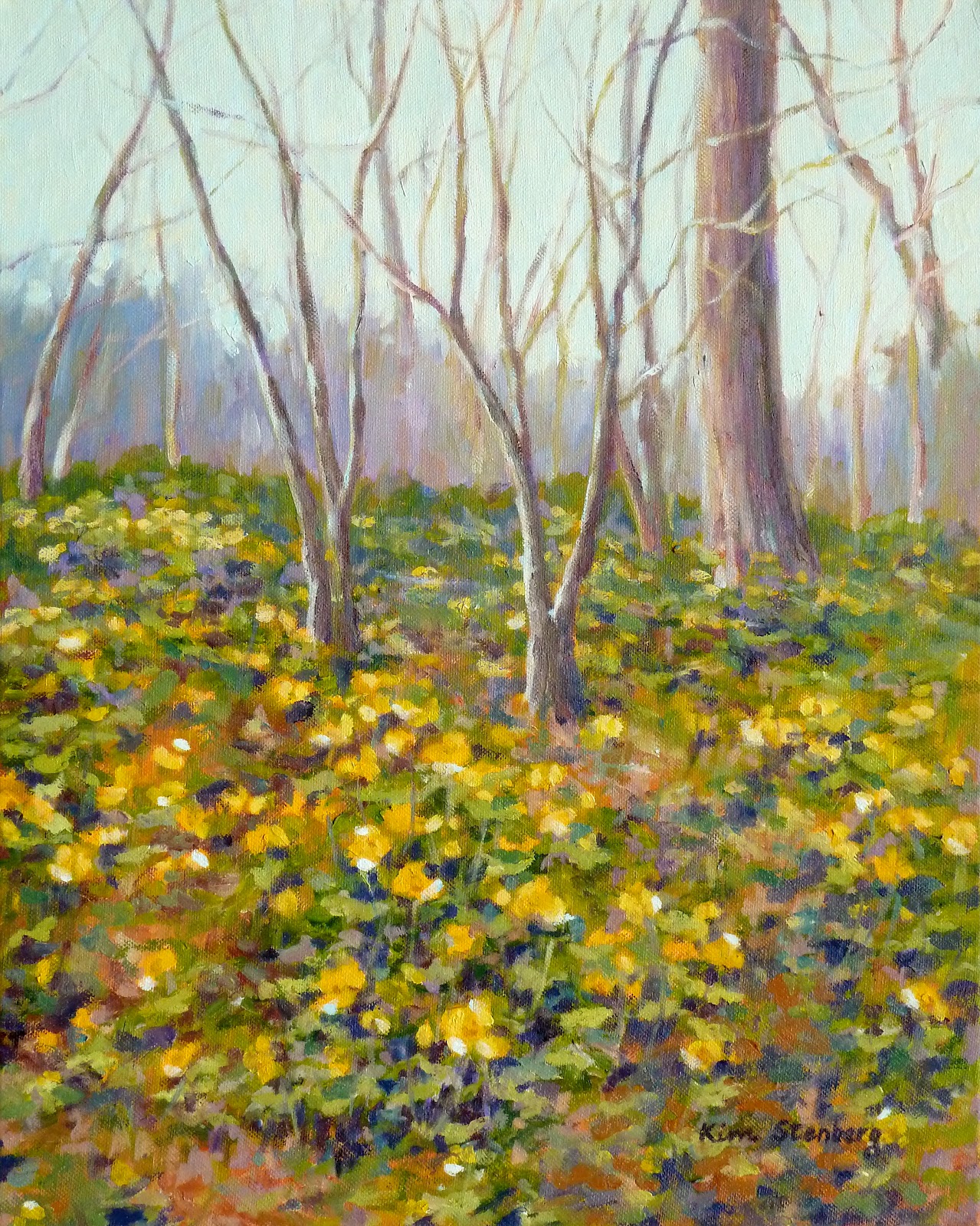 Kim Stenberg's Painting Journal: "Spring Woodland" (oil on linen; 14" x ...