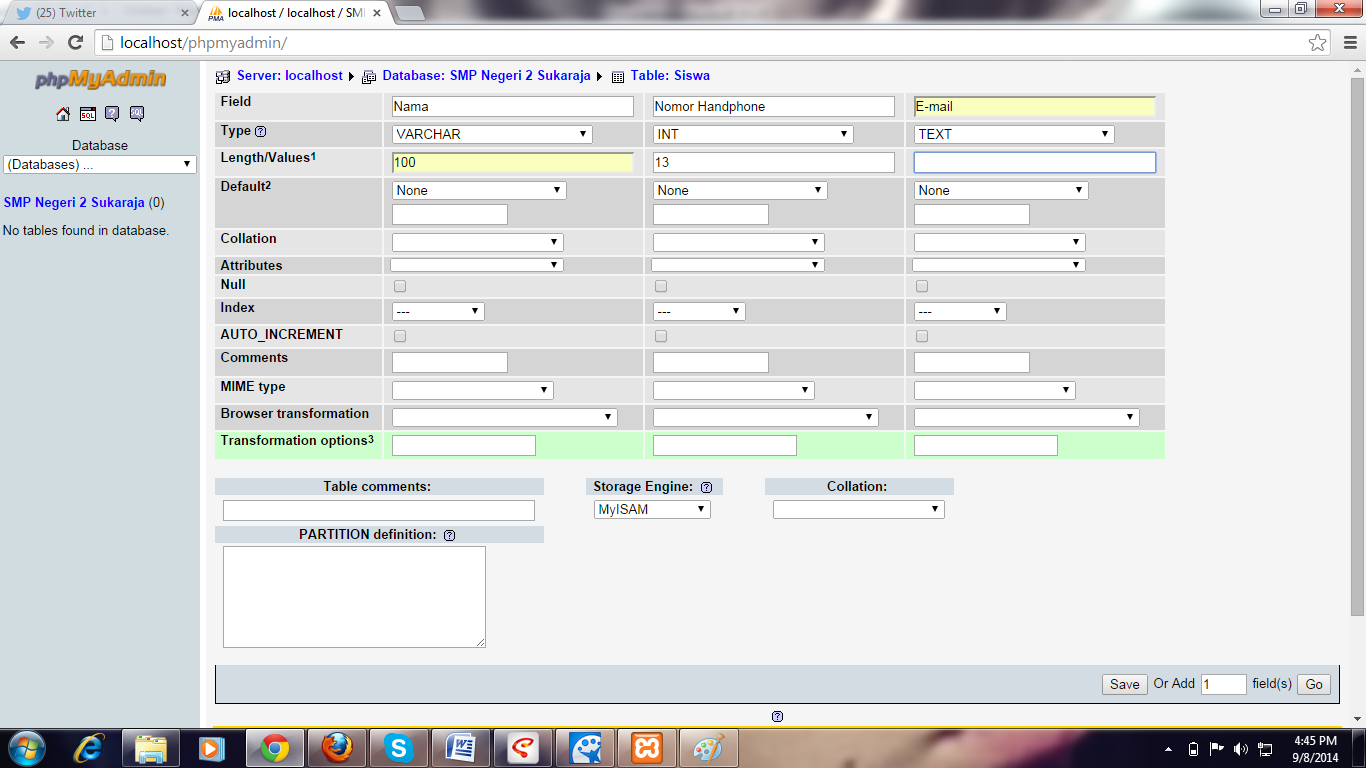 Cara Membuat Database mySQL di PHPMyAdmin dengan XAMPP | MilwOrmJr