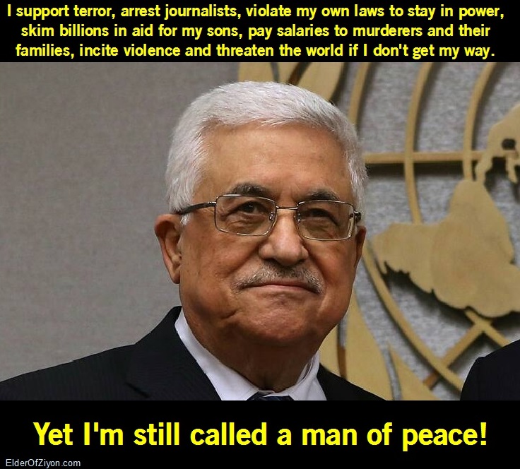 "Man of Peace" (poster) ~ Elder Of Ziyon - Israel News