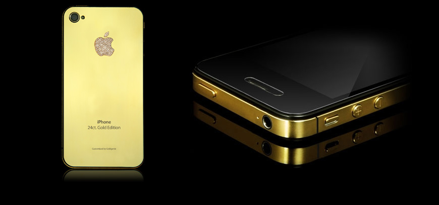 iPhone 4S Gold with Swarovski Stones - Wonderful